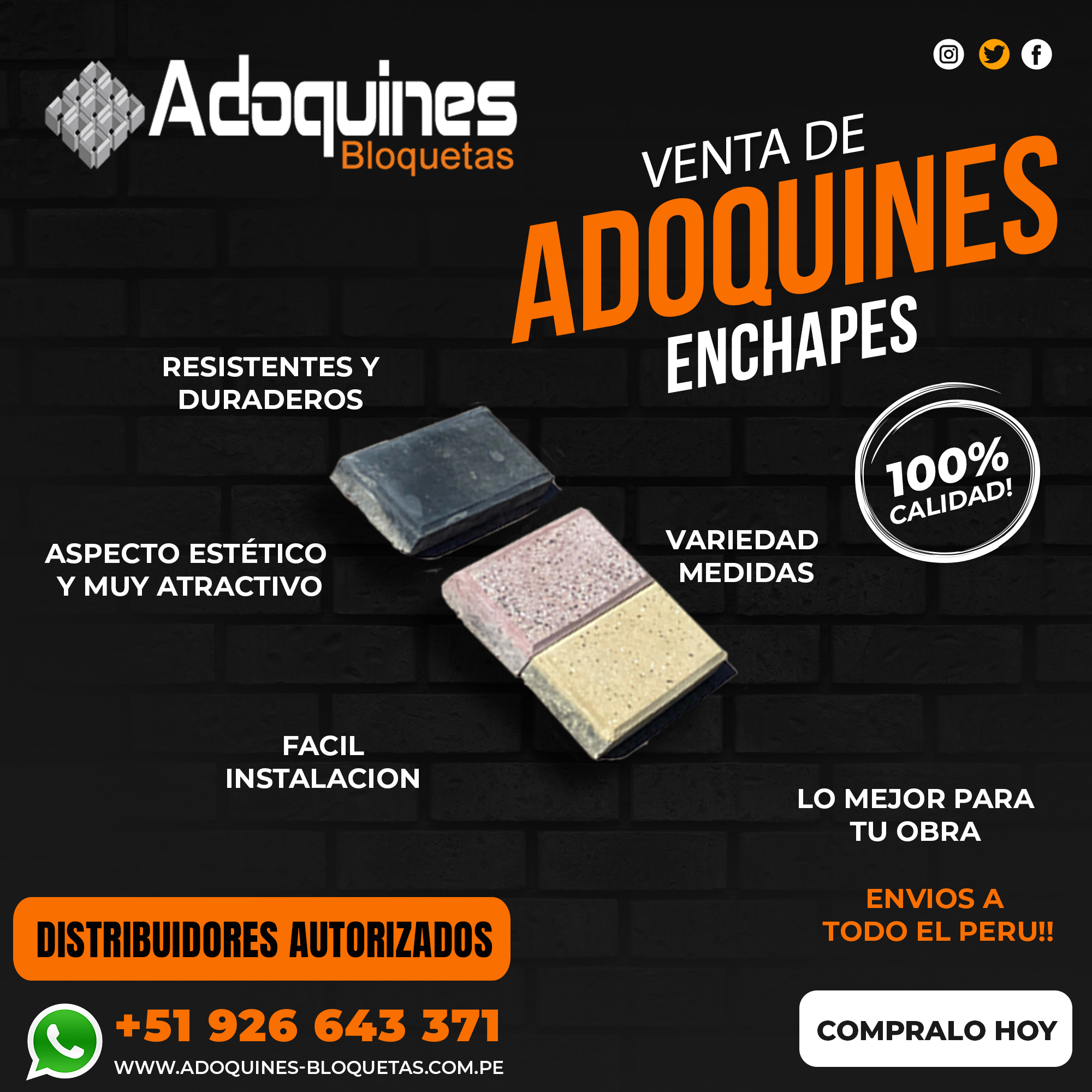 ADOQUINES Y BLOQUETAS | venta de adoquines de concreto enchapes en lima ...